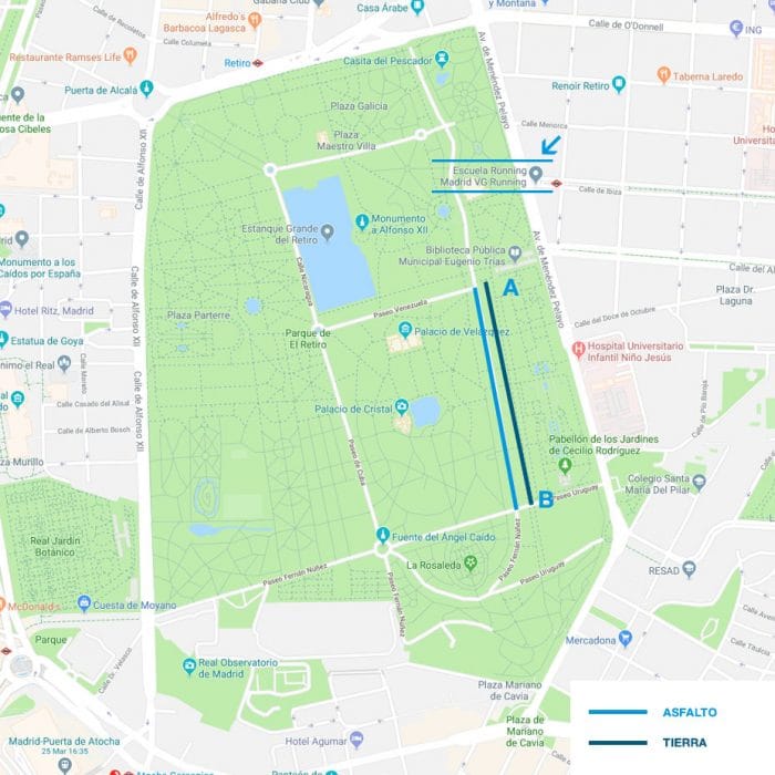 Correr en el Parque del Retiro Madrid - VG Running Club de Corredores